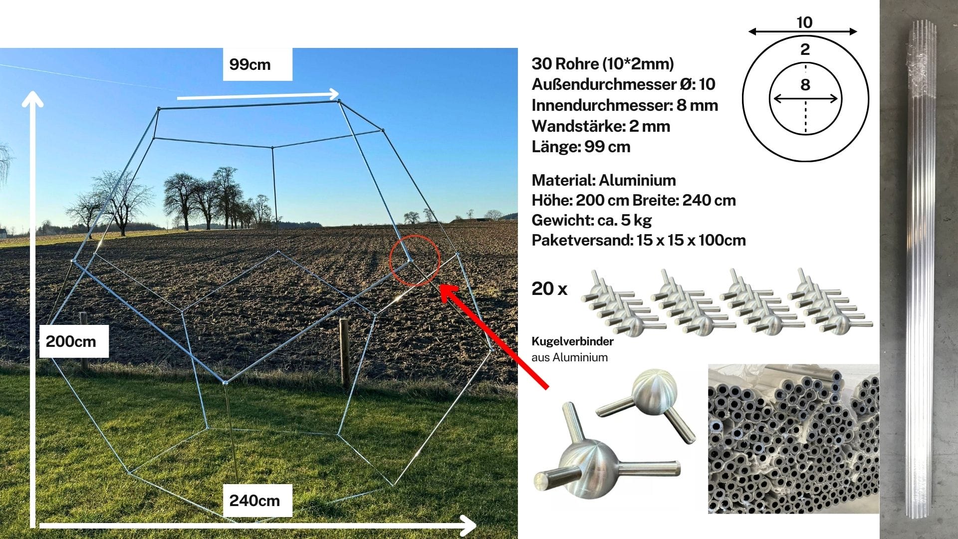Kugelverbinder (Dodekaeder) | desert-greening.com
